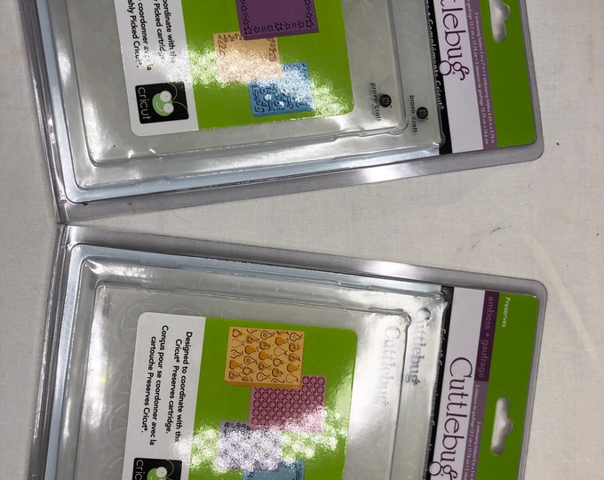 Cricut Cuttlebug Embossing Folders New in Packaging Preserves and ...