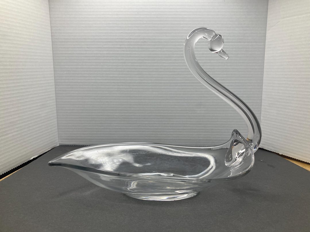 Vintage Alice in Wonderland Tea Party Mid Century Glass Swan Candy ...