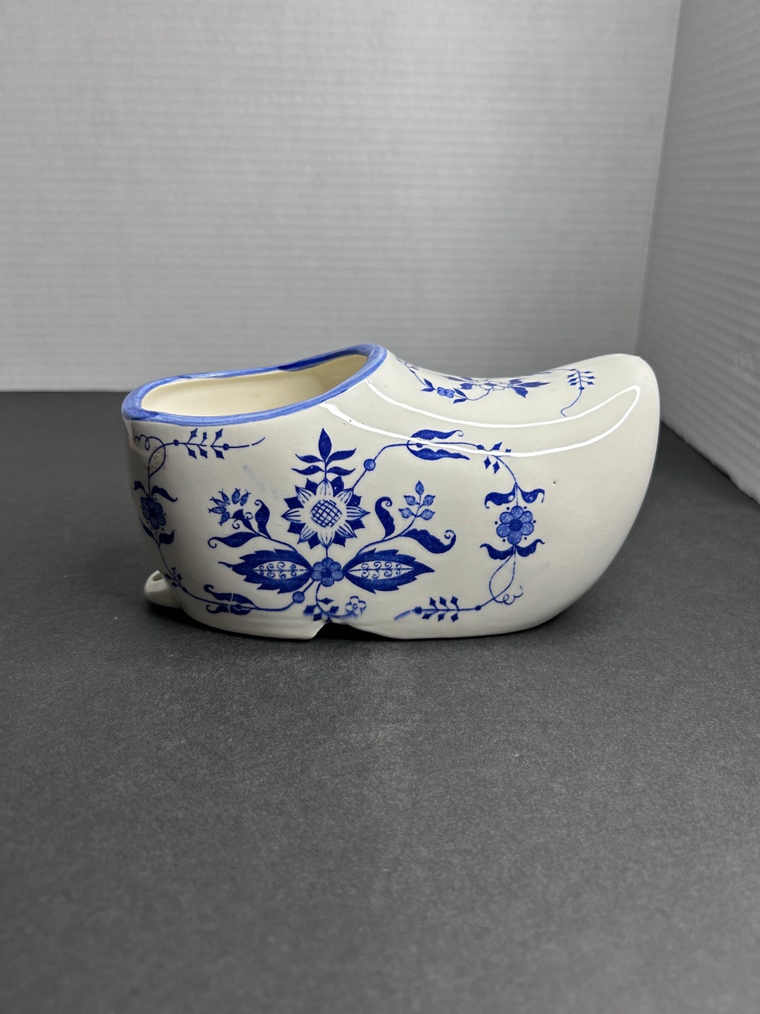 Vintage Delft Blue Tall 7” Dutch Ceramic Clog Wall Hang Pocket - Etsy