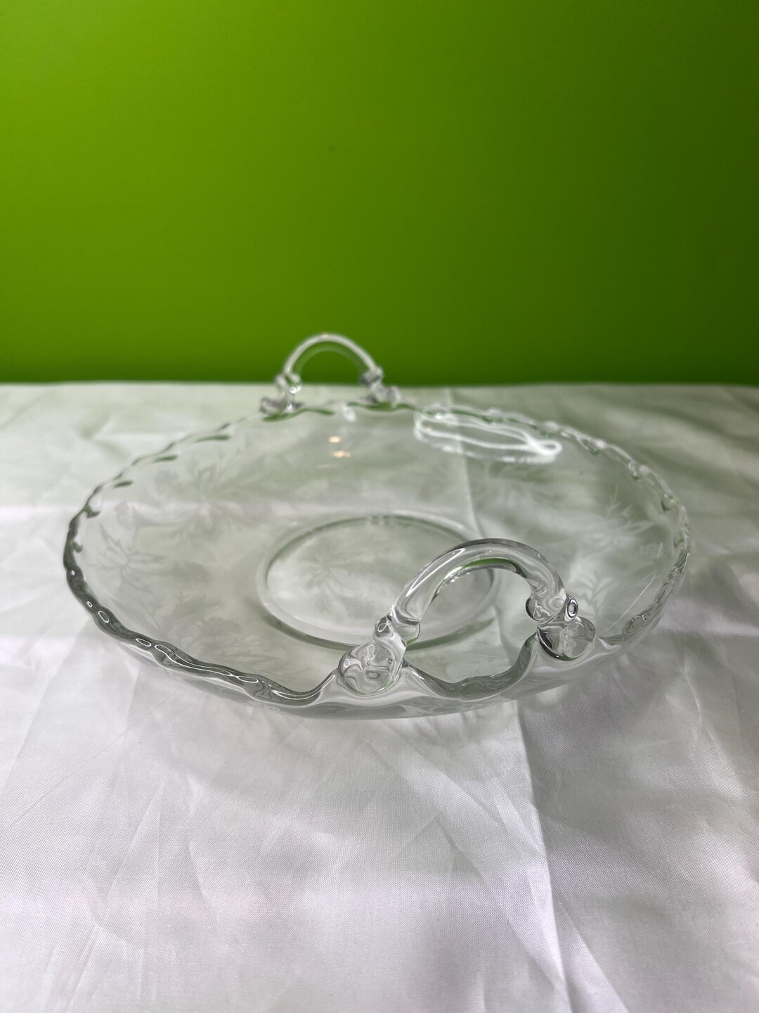 Vintage Fostoria Heather Pattern 9 in Platter With Two Handles and ...