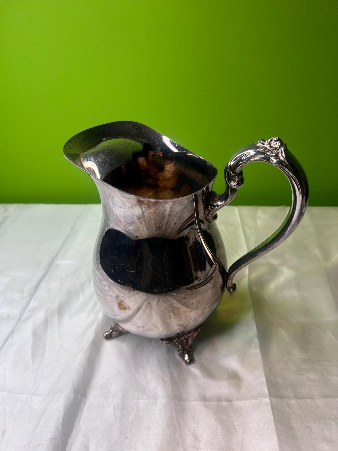 Vintage Oneida Silver Plated Water Pitcher With Ornate Design and ...
