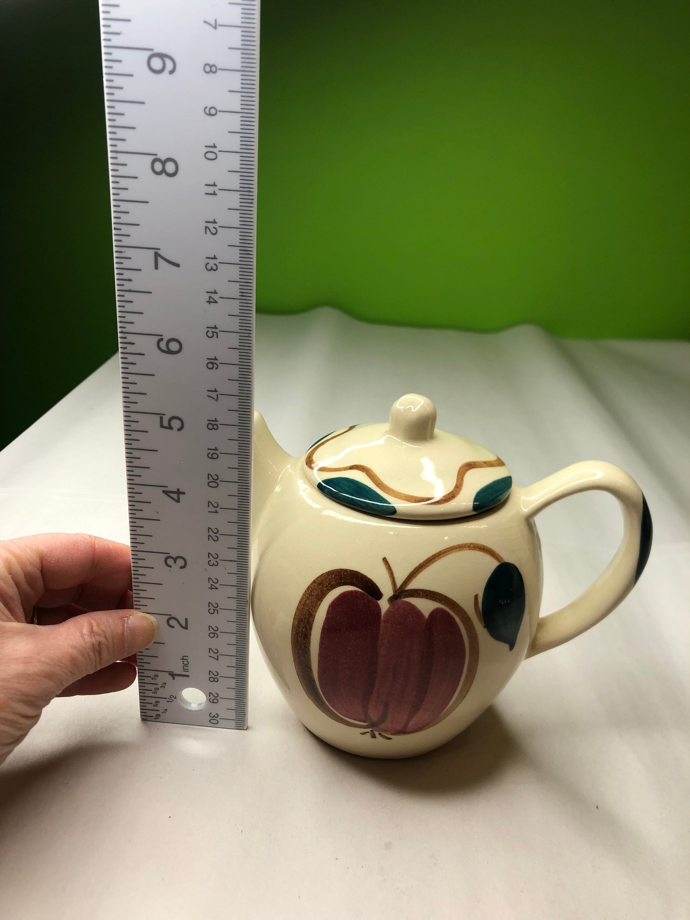 Vintage Puritan Pottery 2 Cup Teacup Individual Size Apple and Pear ...