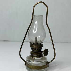Vintage Mini Handheld Clear Oil Wick Lamp Wire Handle - Etsy