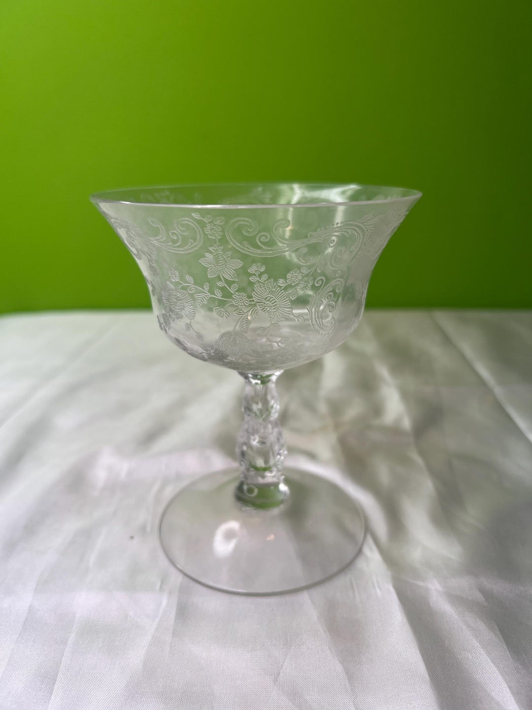 Vintage Wonderful Crystal Champagne Coupe or Dessert Glass by Fostoria ...