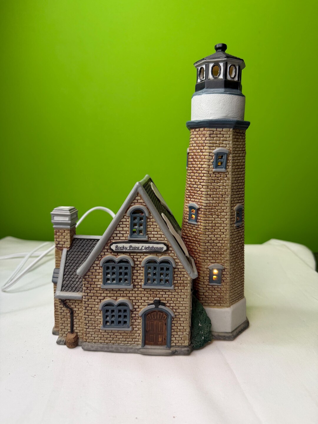 Vintage Lemax "rocky Point Lighthouse" Christmas Village Building From ...