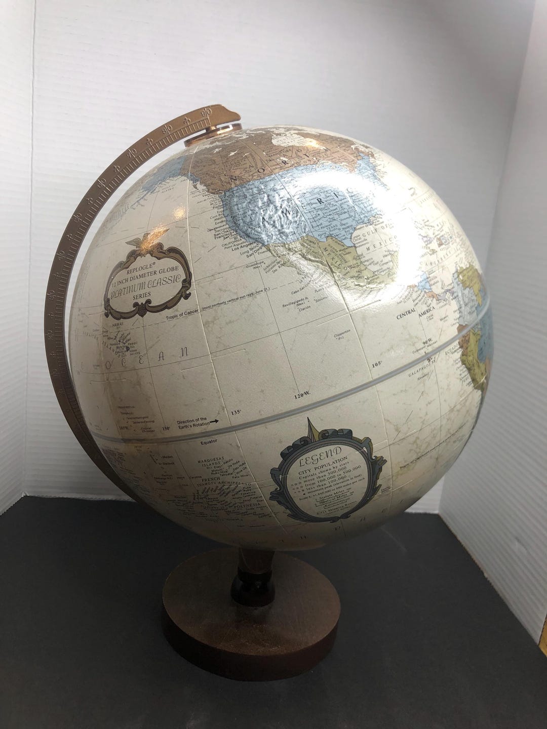 Replogle 12" Diameter Globe Platinum Classic Series Copper Accents and ...