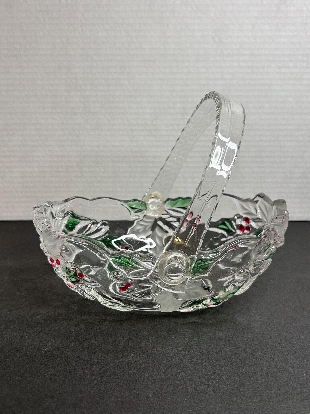 Vintage Mikasa Festive Holly Poinsettia Bloom Colored Red and Green ...