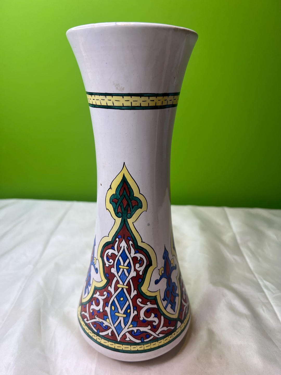 Vintage Sornaga Middle Eastern Vase 10 Inch Hand Painted Vase ...