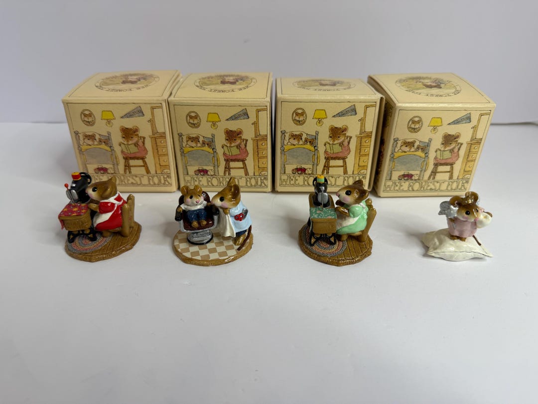 Vintage Choice of 4 Wee Forest Folk Miniature Mice Figurines - Etsy