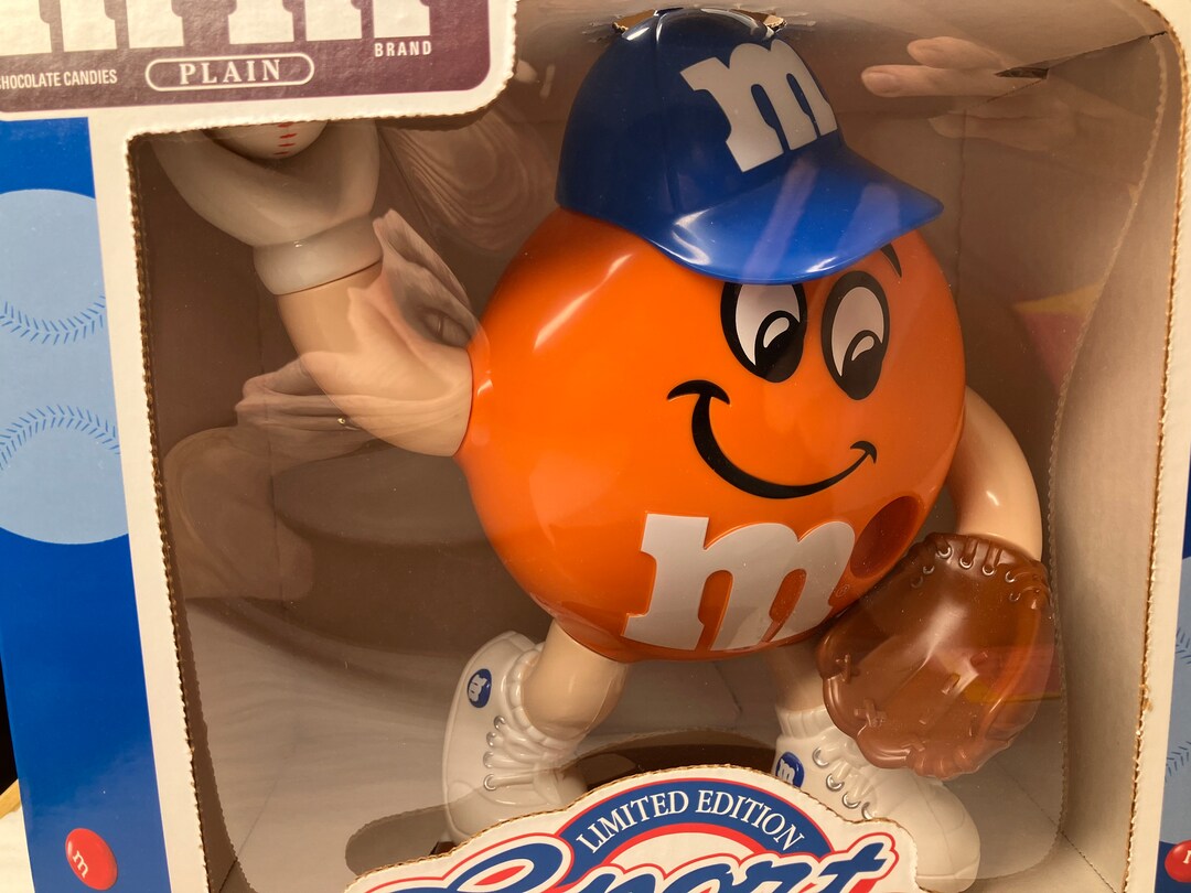 Vintage M and M Sports Dispenser Limited Edition Orange With Baseball ...