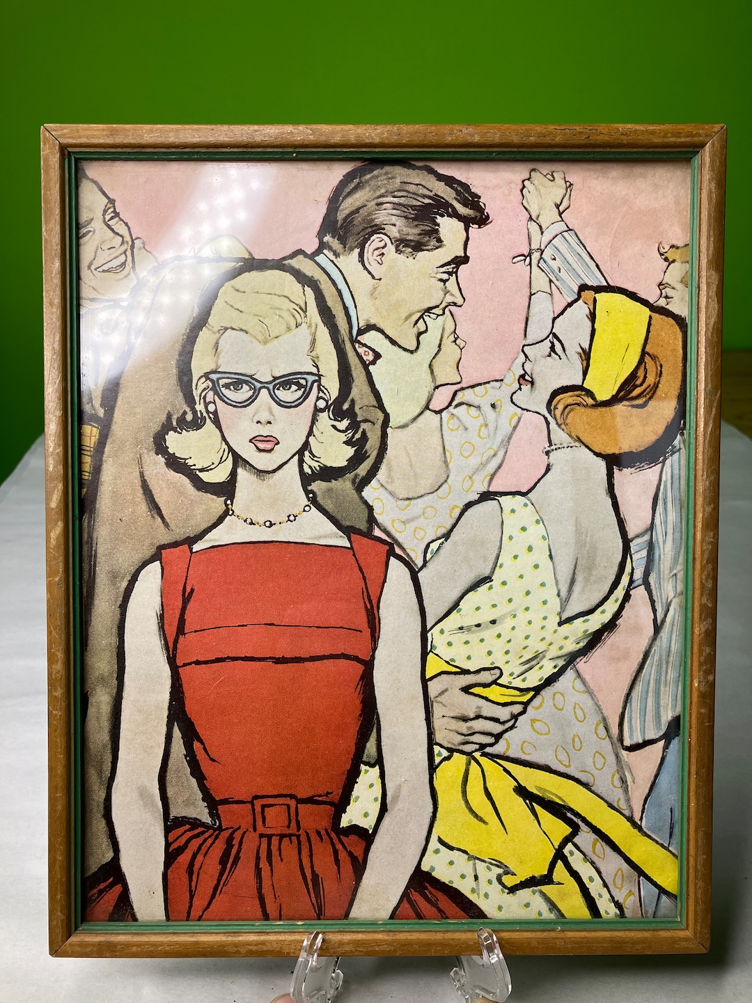 Vintage 1950s Print Angry Girl at the Dance Beautifully Done and ...