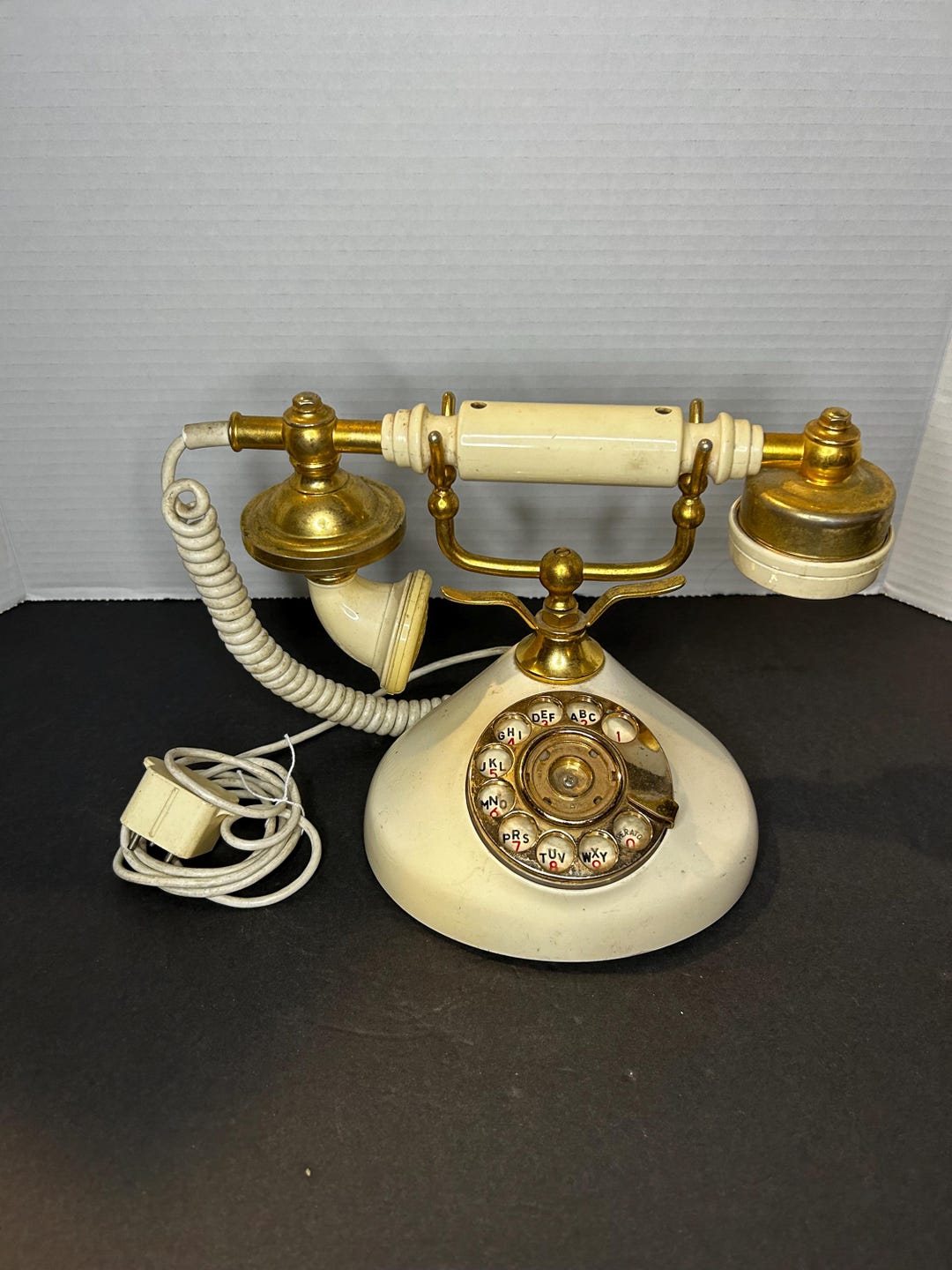 Vintage French Style Old Fashioned Princess Rotary Phone Ivory Color ...