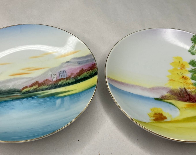 Vintage Hand Painted Beautifully Done Plates From Occupied Japan - Etsy