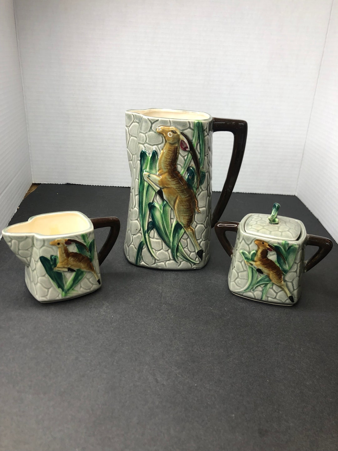 Vintage 1940-1950s L. Batlin and Son Leaping Gazelle 6-3/4" Pitcher ...