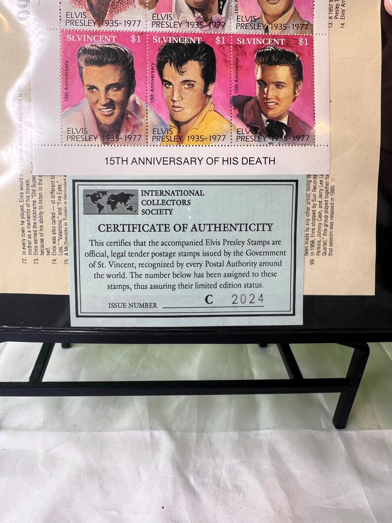 Collectible Elvis Presley Stamp Collection ~ 15th Anniversary of His ...