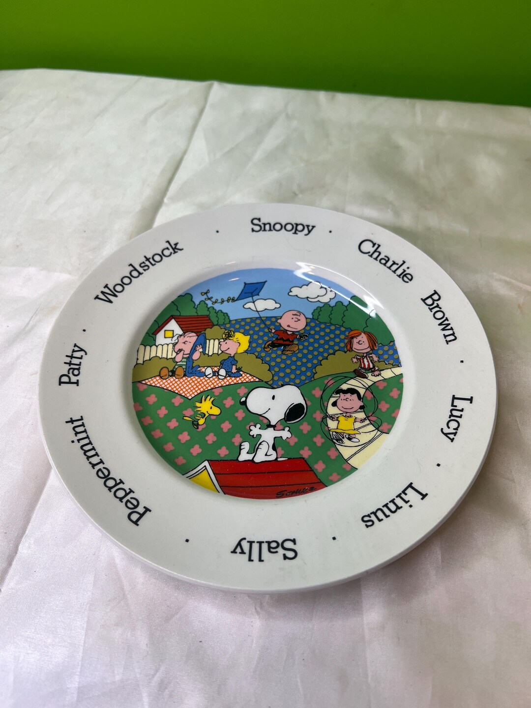Vintage 1966 Peanuts Snoopy Charlie Brown Plate - Etsy