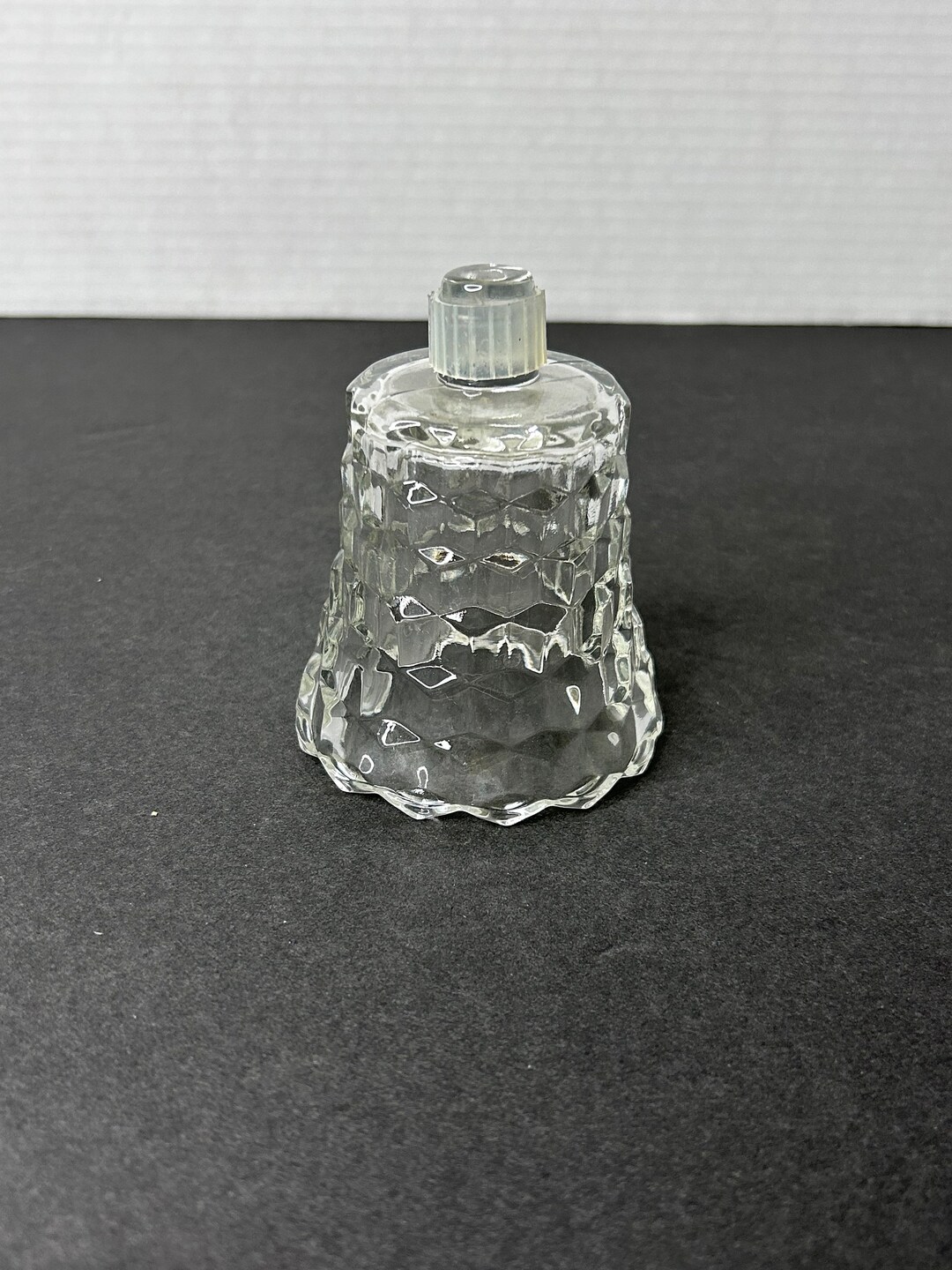 Vintage Clear Hex Prism Print Clear Glass Votive Candle Holder - Etsy