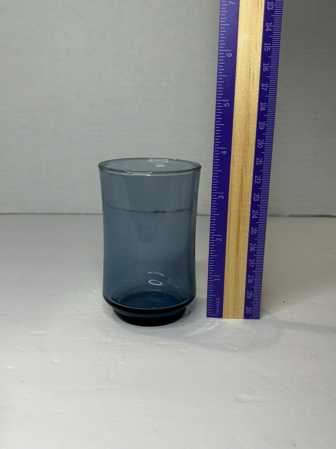 Vintage Set of 3 Libbey Dark Dusty Blue Bolero Glass Water Tumblers - Etsy