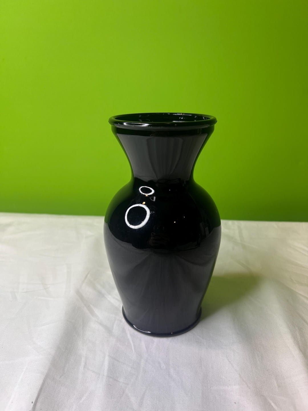 Vintage Obsidian Hand Blown Black Glass Vase - Etsy