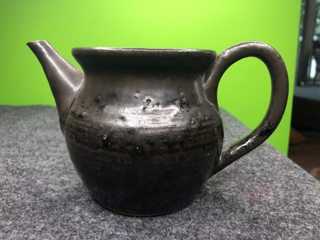 Vintage Stoneware Hand Made Tea Pot Beautiful Patina - Etsy