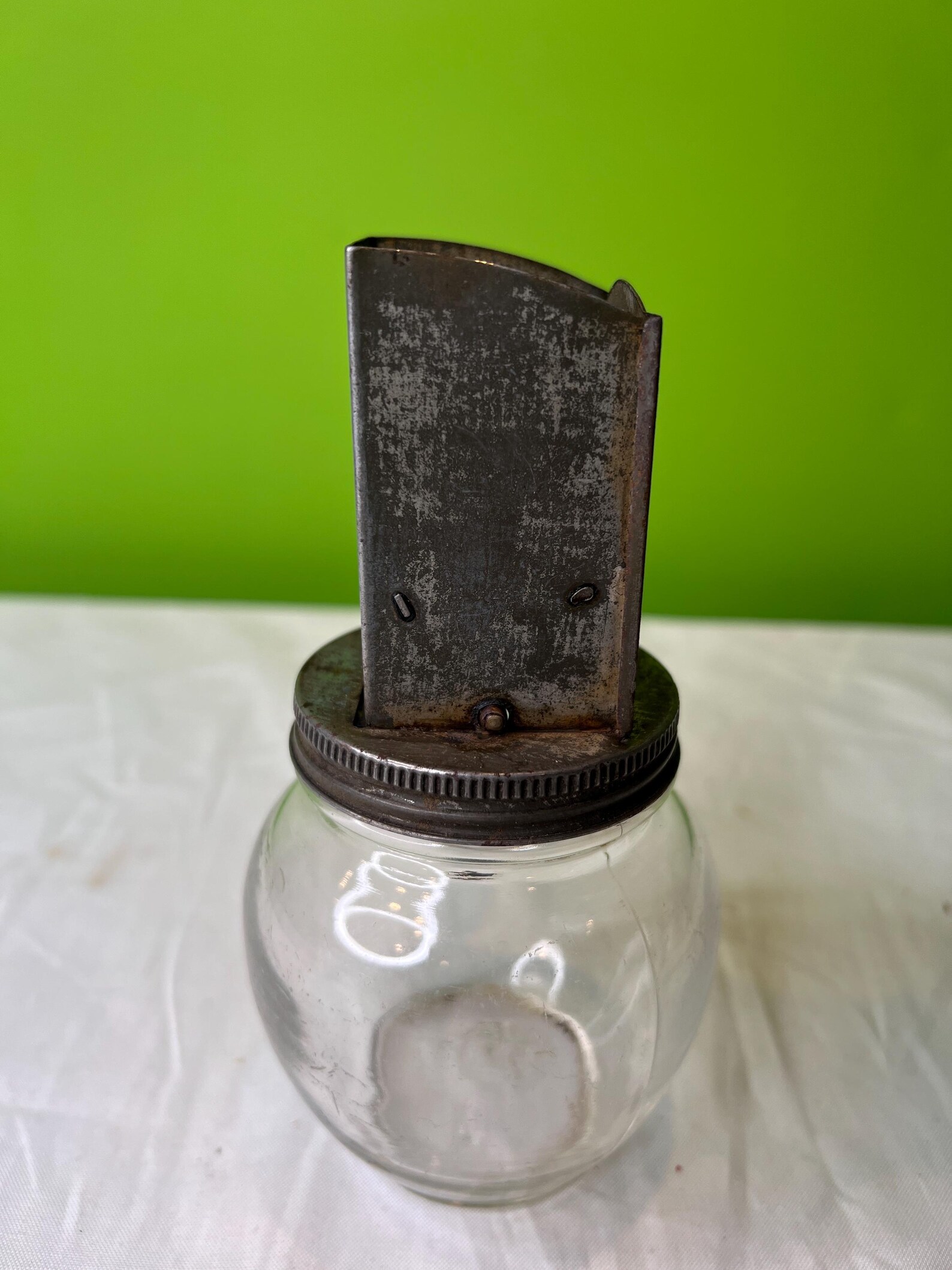 Vintage Metal and Glass Nut Chopper Nut Crusher Nut Meat Chopper With ...