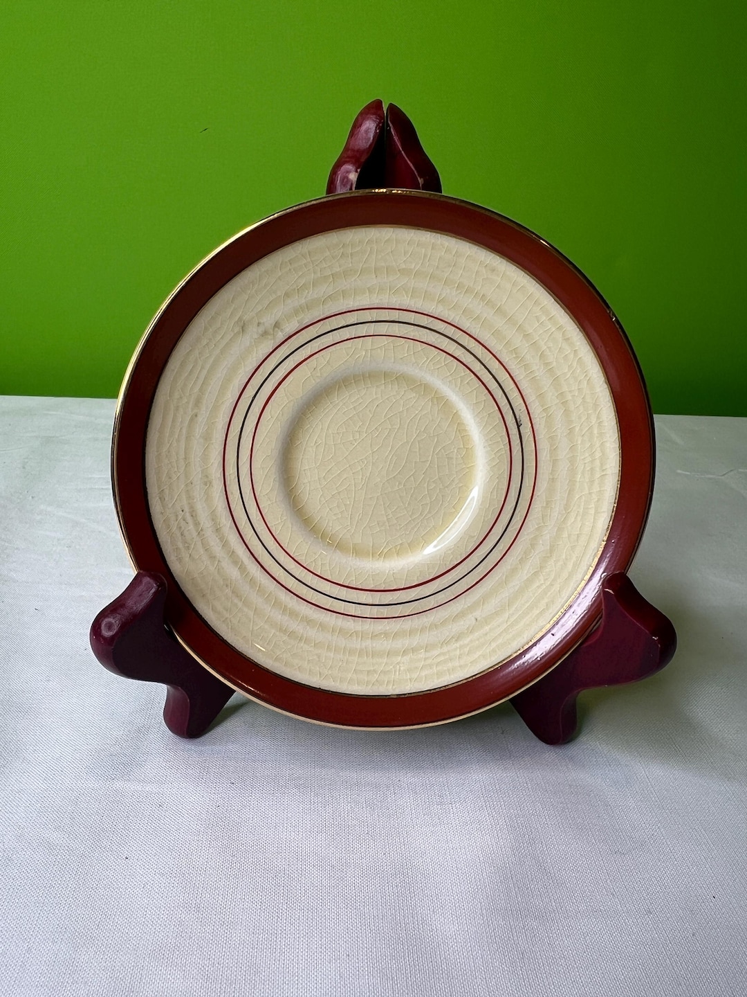 Vintage Ribstone Ware Booths LTD Ivory Replacement Saucer With Gold ...