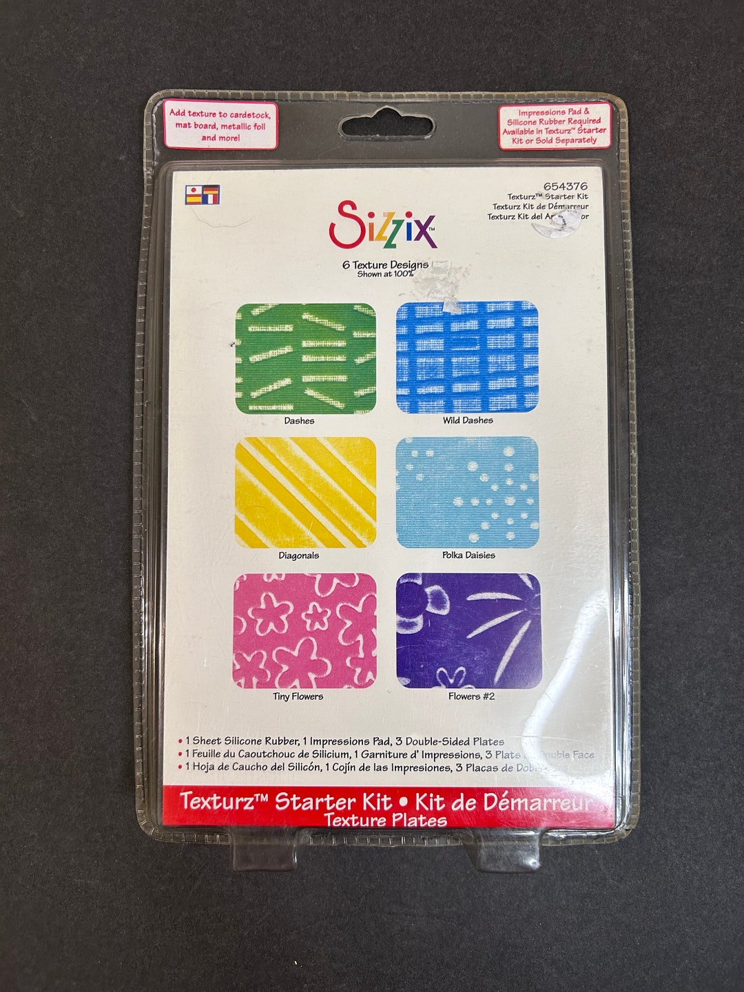 Vintage Sizzix Texture Designs Silicone Rubber Plates and Impression ...