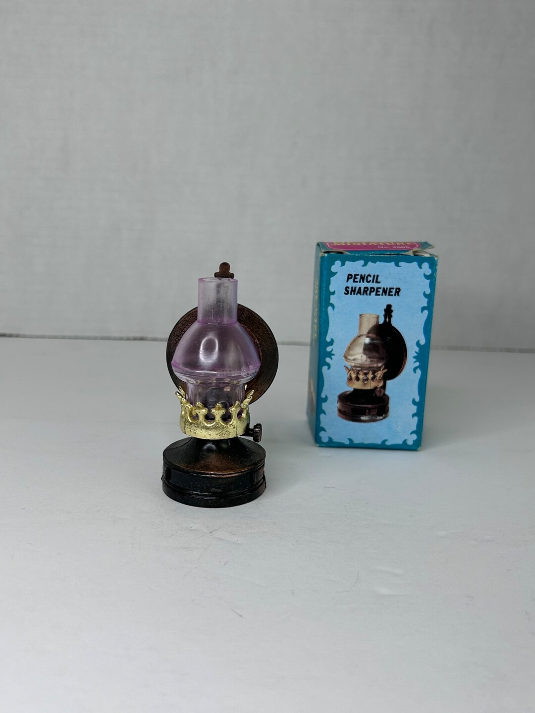 Vintage Die Cast Mini Bronze Color Oil Lamp Pencil Sharpener - Etsy