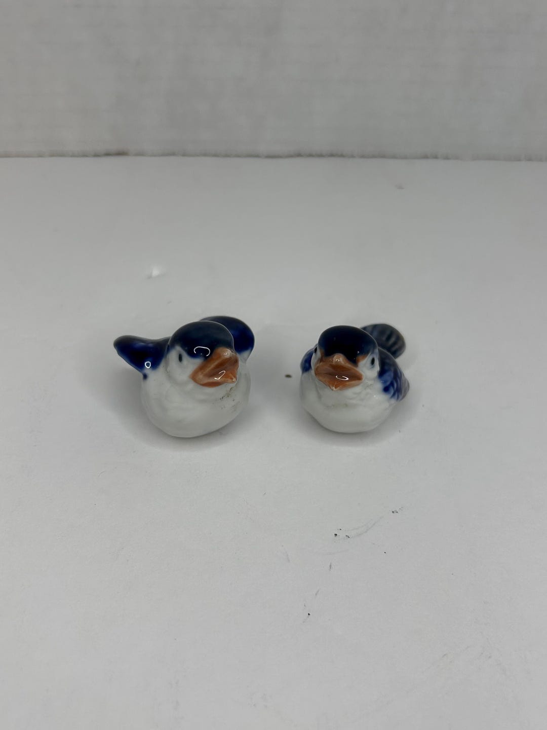 Vintage Pair of 2 Tiny Blue Robin Birds Ceramic Glazed Trinkets - Etsy