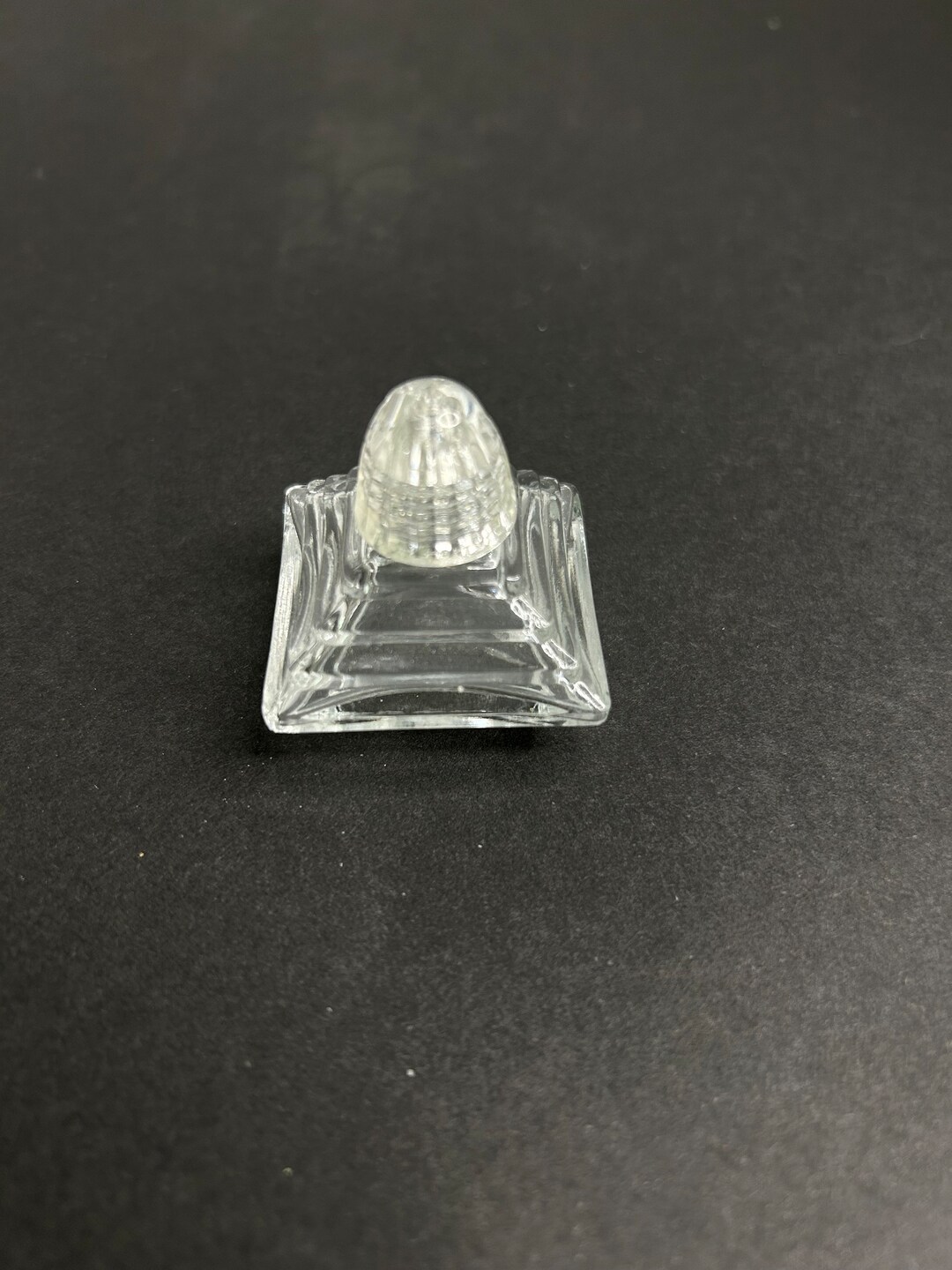 Vintage 1” Art Deco Pyramid Salt Shaker With Lid Clear Glass - Etsy