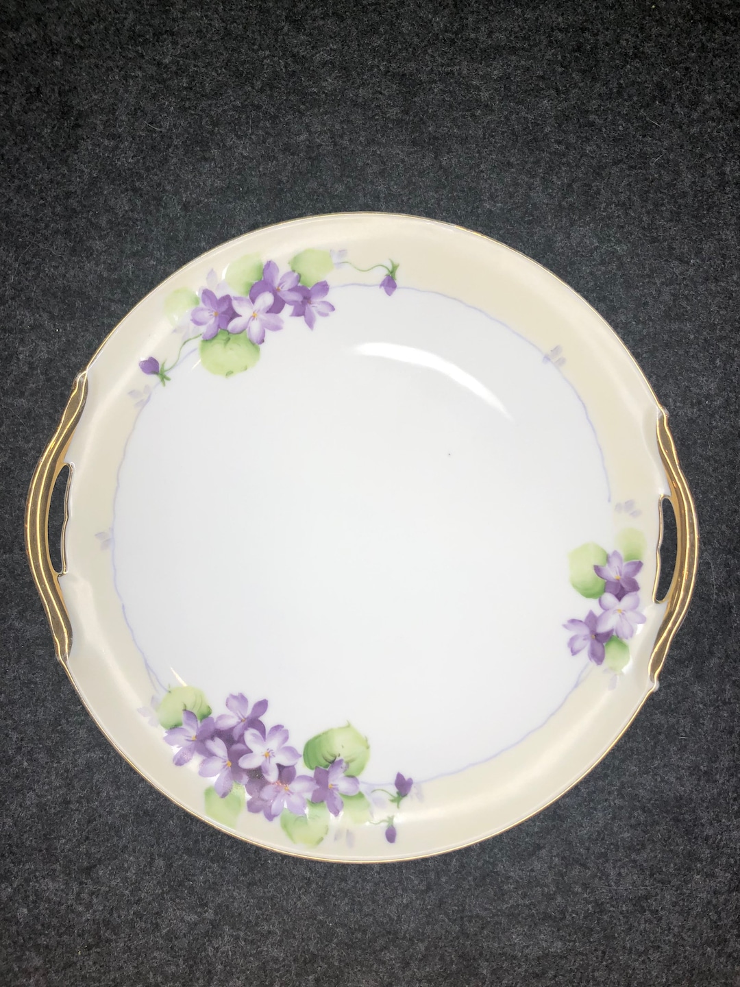 Vintage Nippon China Hand Painted Porcelain Two Gold Handled Serving ...