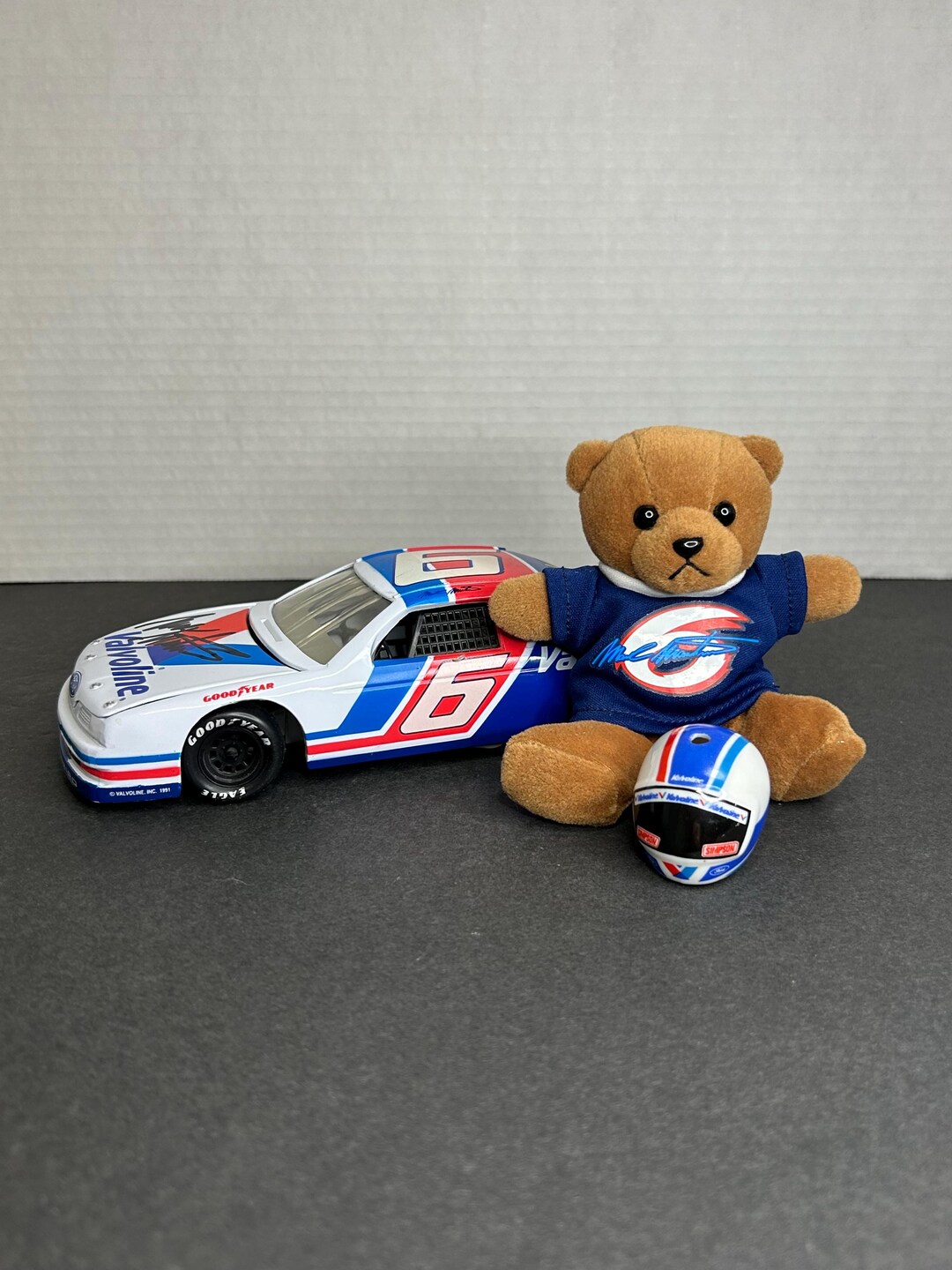 Vintage Die Cast Racing Car Nascar Valvoline Signed Mark Martin With ...