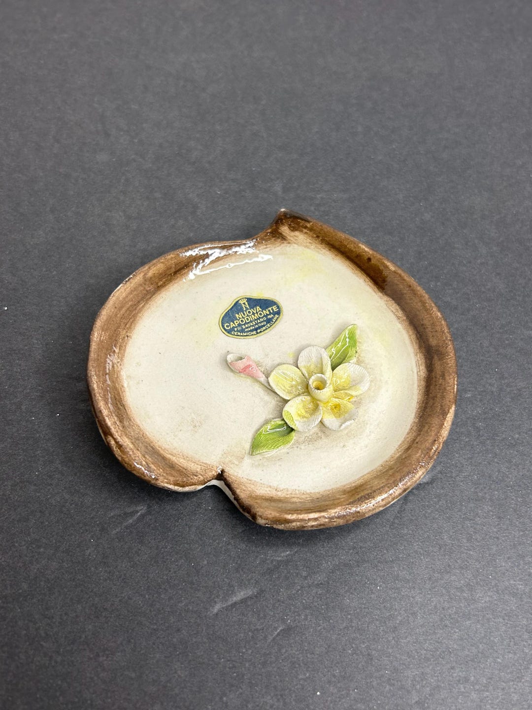 Vintage Nuova Capodimonte Heart Shaped 3D Porcelain Dish - Etsy