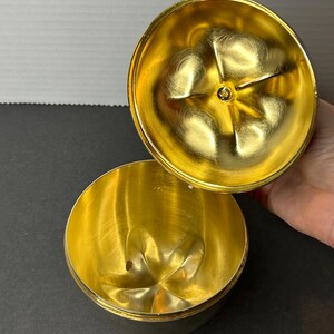 Vintage Metal Golden Apple Shaped Lidded Trinket Box - Etsy