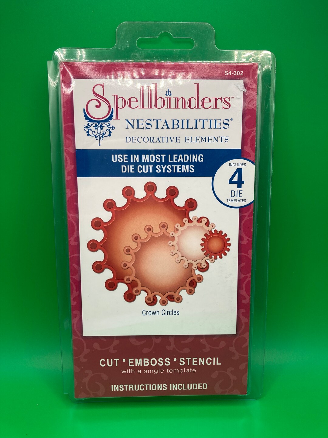 Spellbinders Nestabilities S4302 "crown Circles" Cut, Emboss, Stencil 4 ...