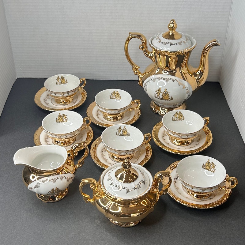 Gold Plated Tea Set - Etsy
