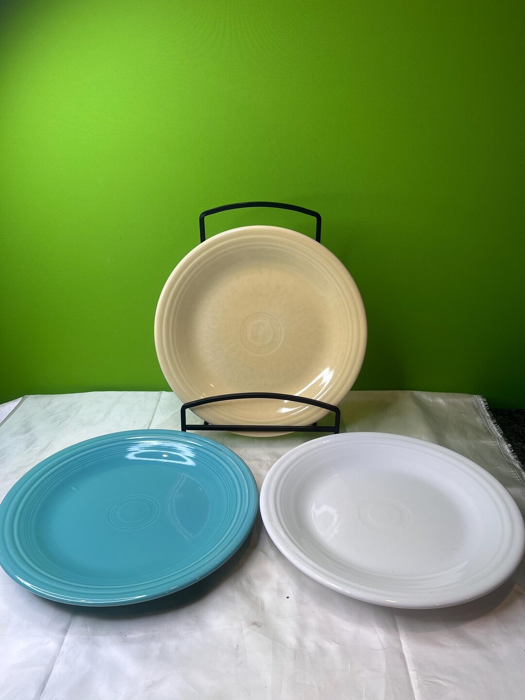 Vintage Choice of Fiestaware Colored Dinner Plates in Pale Yellow ...