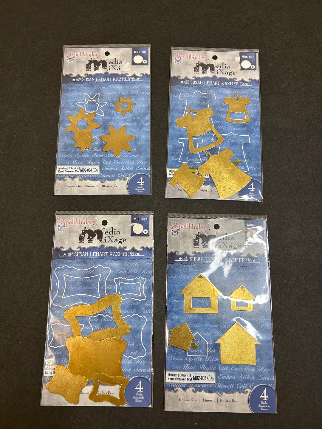 Vintage Spellbinders Media Mixage Susan Leary Kazmer Die Cuts Paper ...