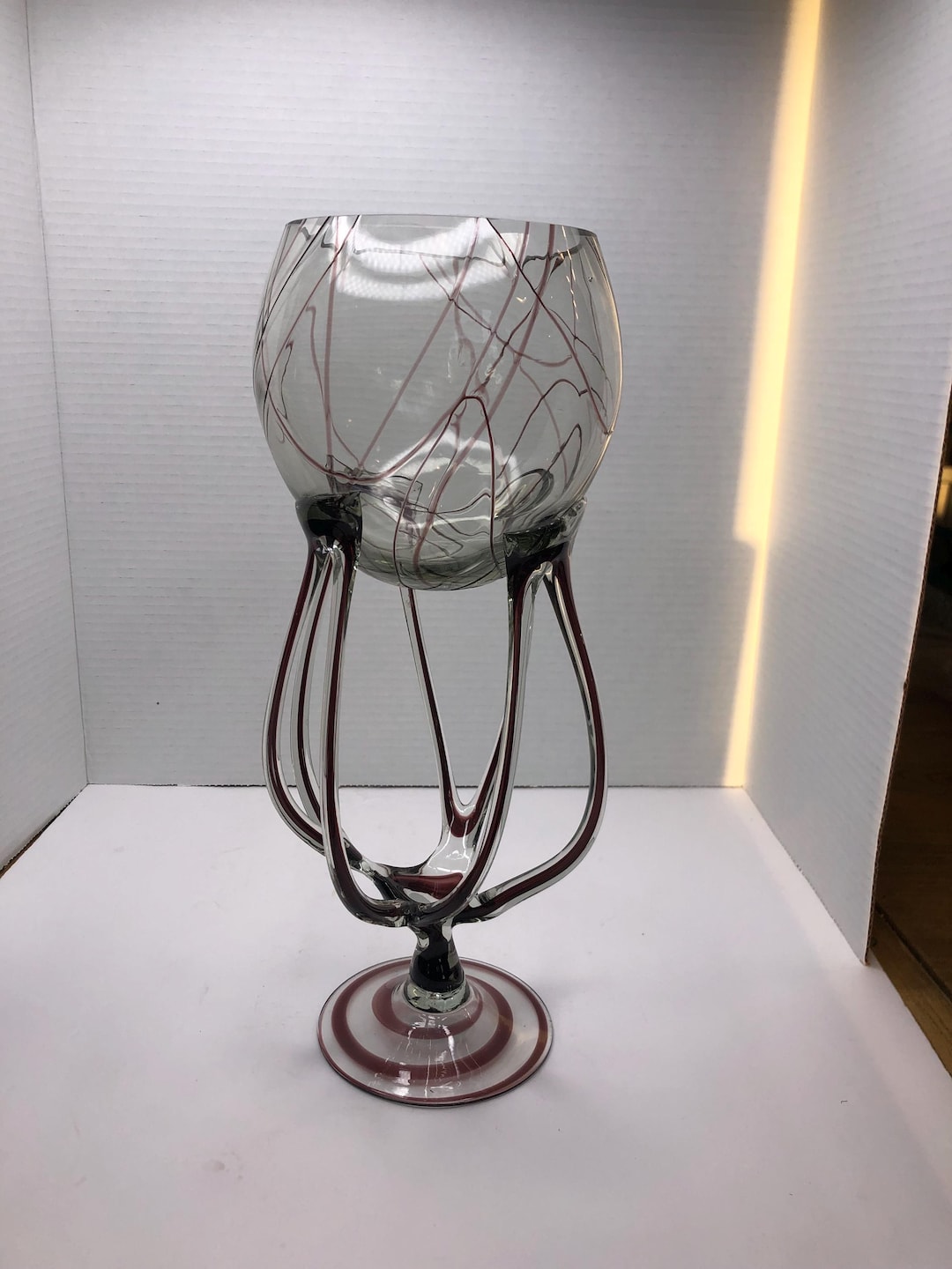 Jozefina Art Glass Sculpture Jellyfish Vase is 14.5 Inches Tall and Was ...
