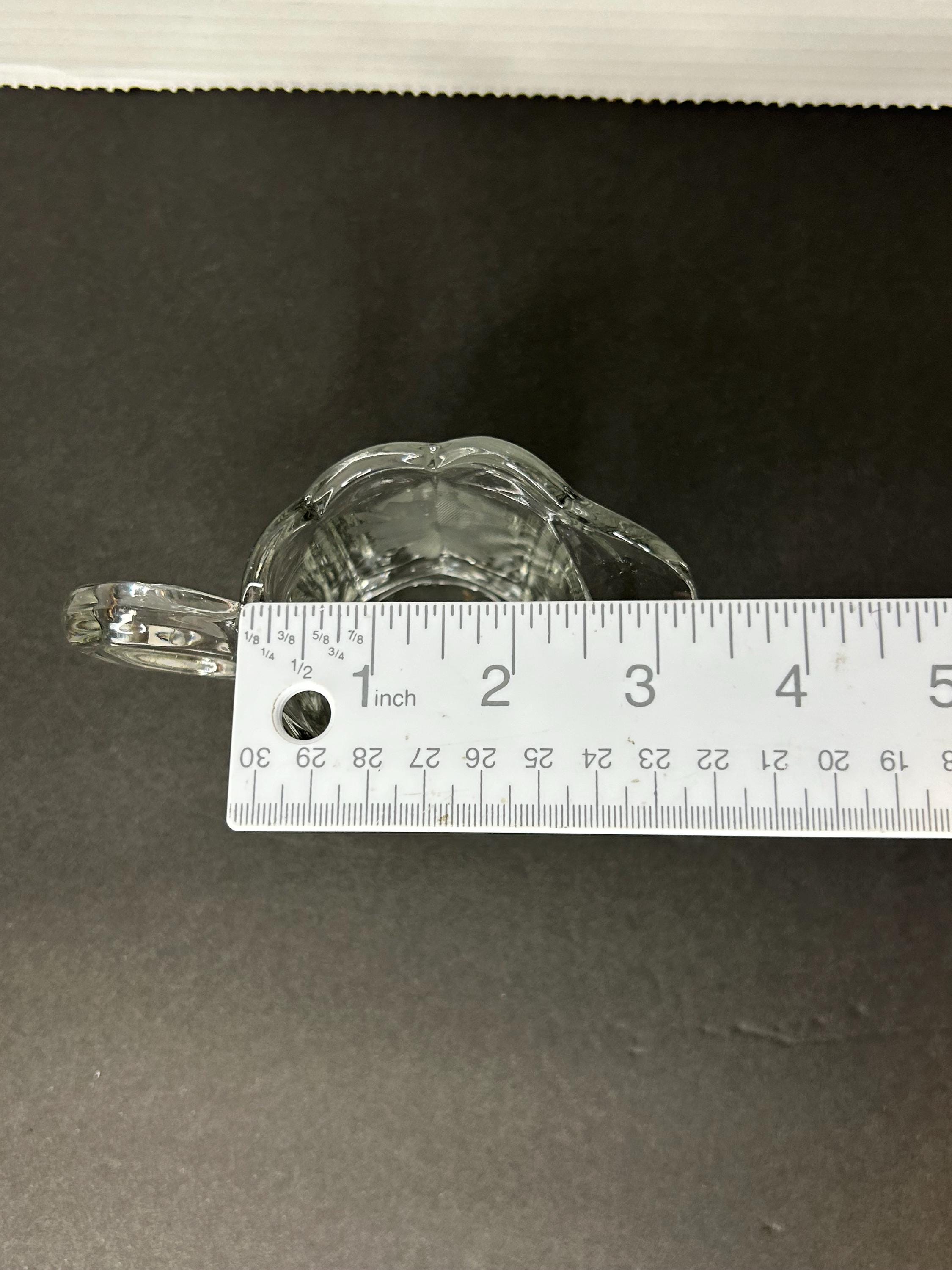 Vintage Octagon Clear Glass Scratch/etched Flower Petal Sugar and ...