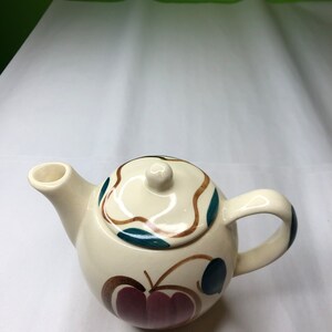 Vintage Puritan Pottery 2 Cup Teacup Individual Size Apple and Pear ...