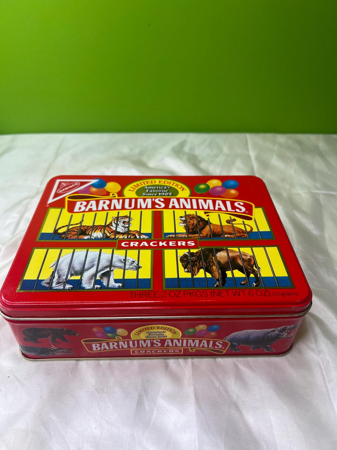Vintage Rare NABISCO Barnum’s Animals Crackers Metal Tin Box 1987 - Etsy