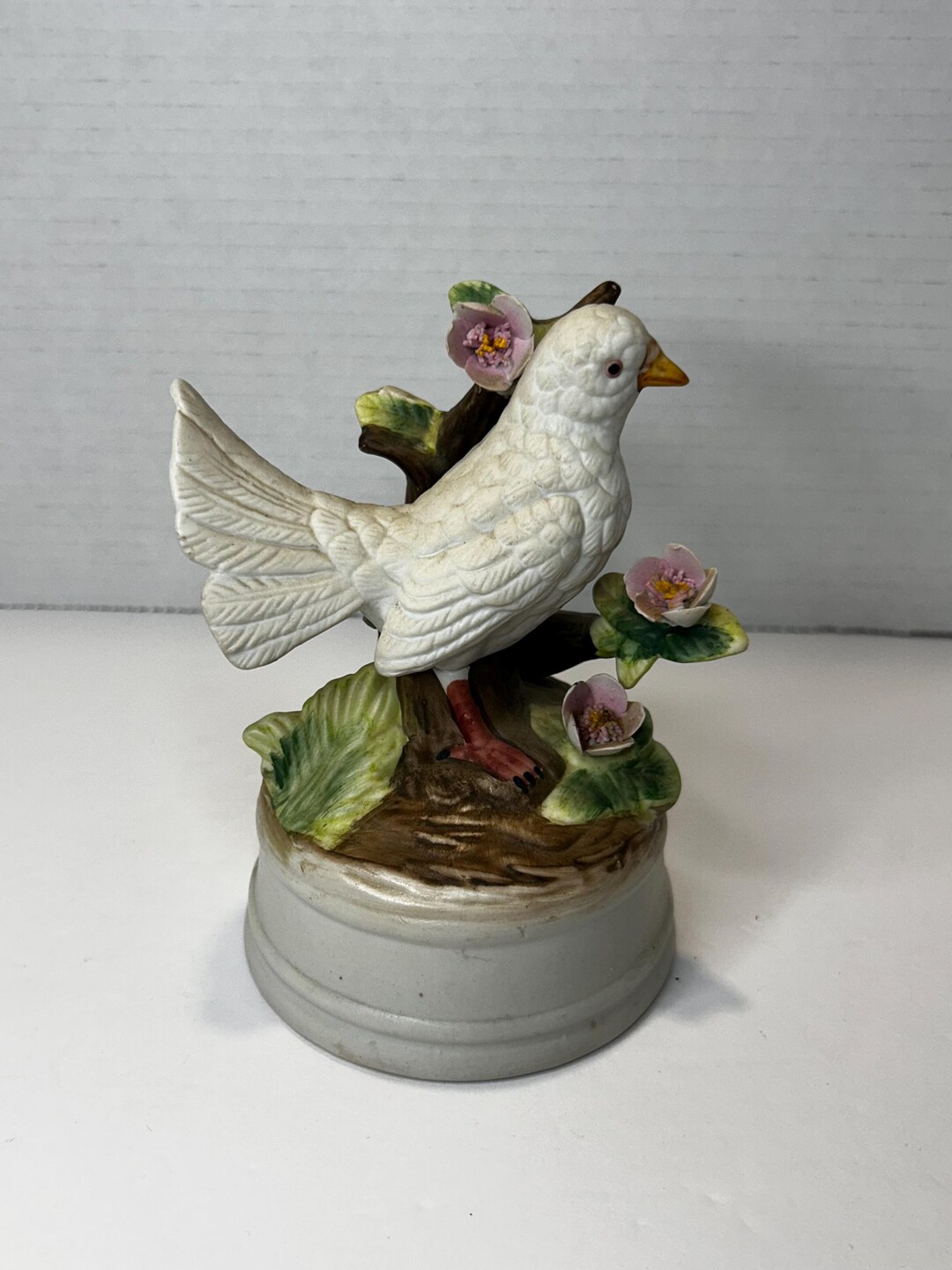 Vintage Mann Milano Porcelain by Eda White Dove Bird Perching Near ...