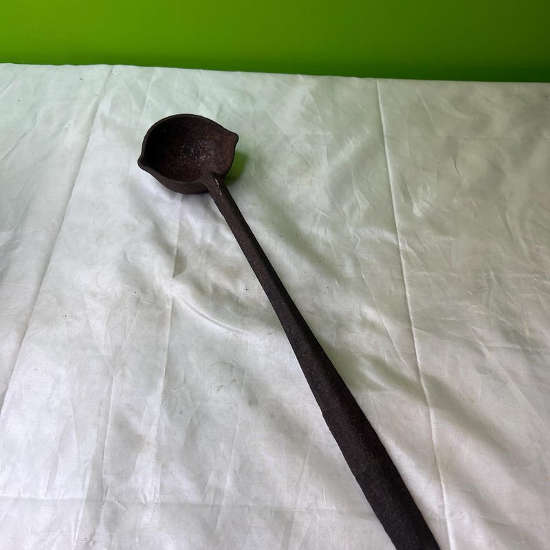 Vintage Cast Iron Ladle - Etsy