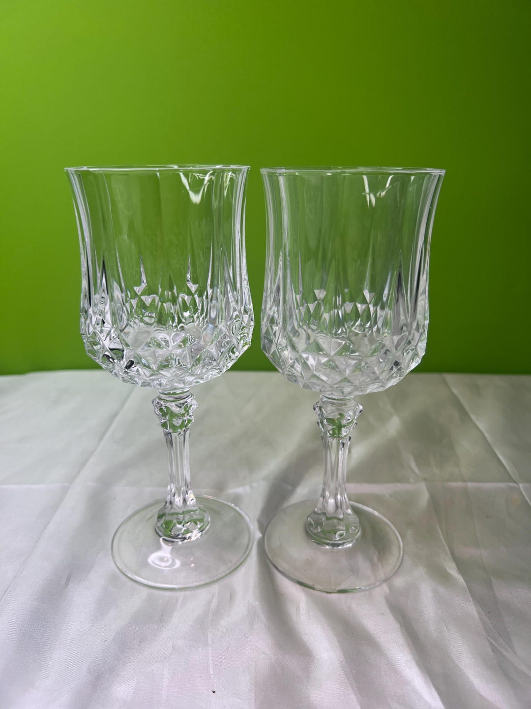 Vintage Luminarc Cristal D'arques-longchamp Wine Glasses Set of 2 - Etsy