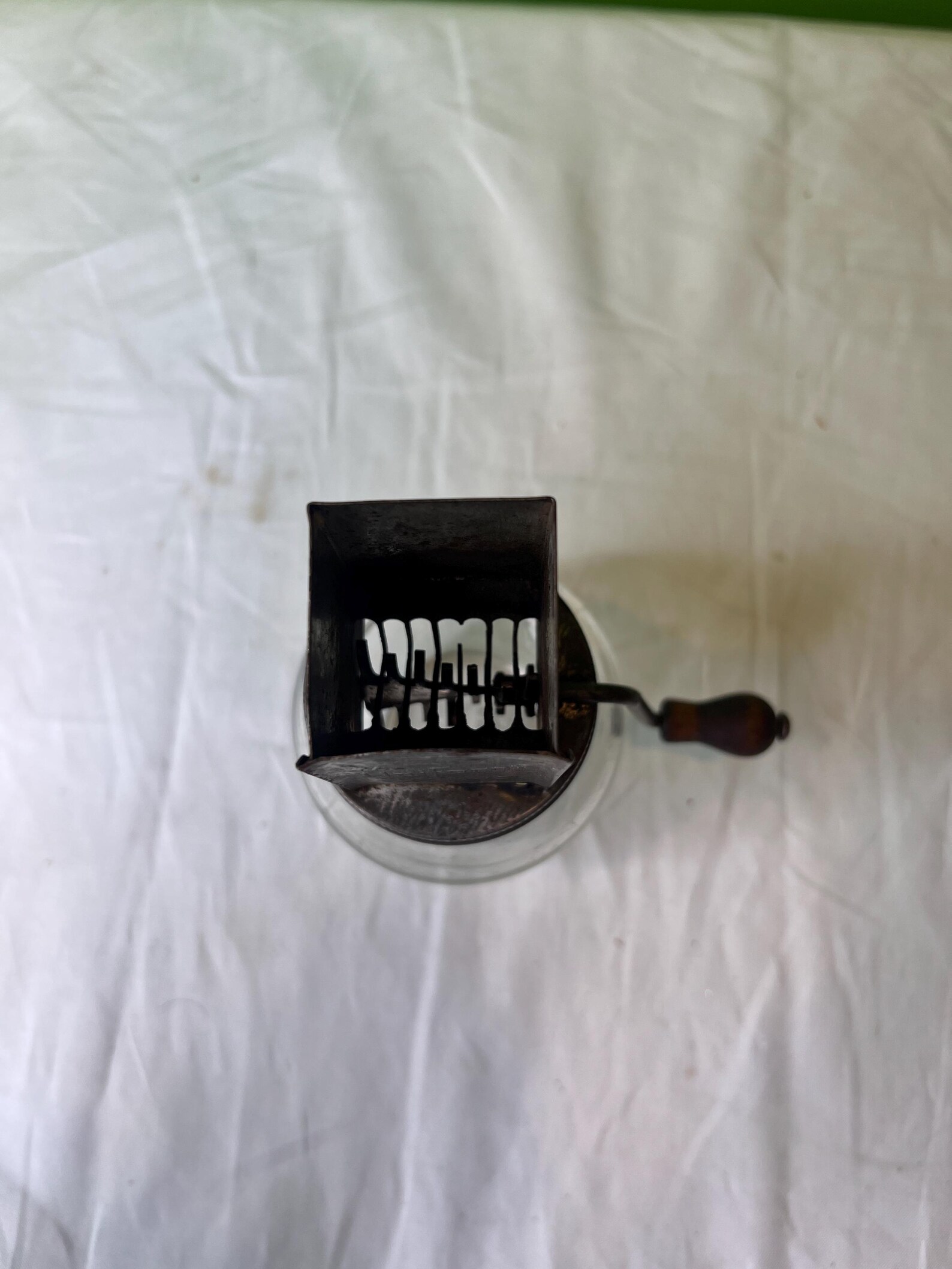 Vintage Metal and Glass Nut Chopper Nut Crusher Nut Meat Chopper With ...