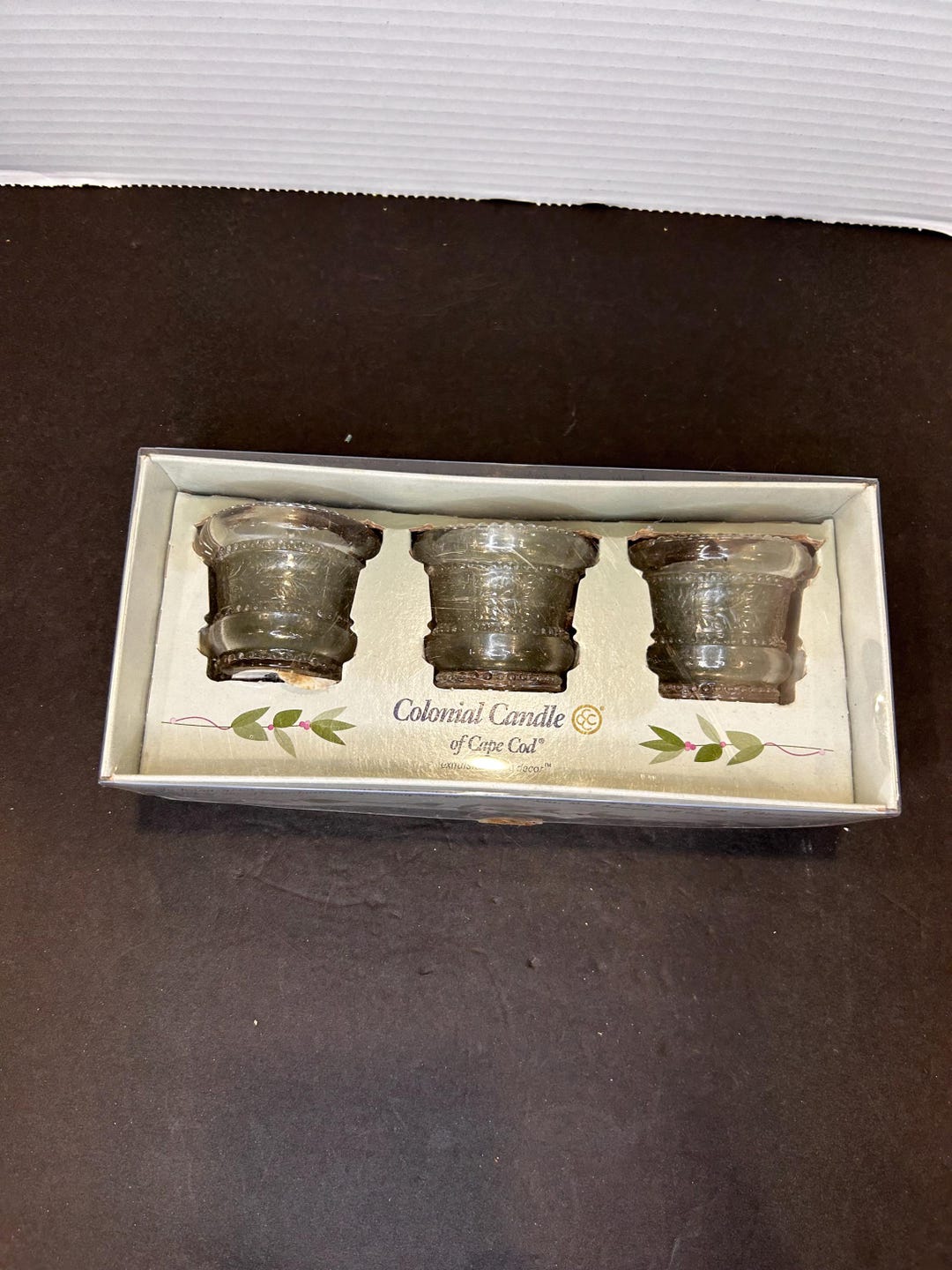Vintage Colonial Candle of Cape Cod Set of 3 Votive Candleholders With ...