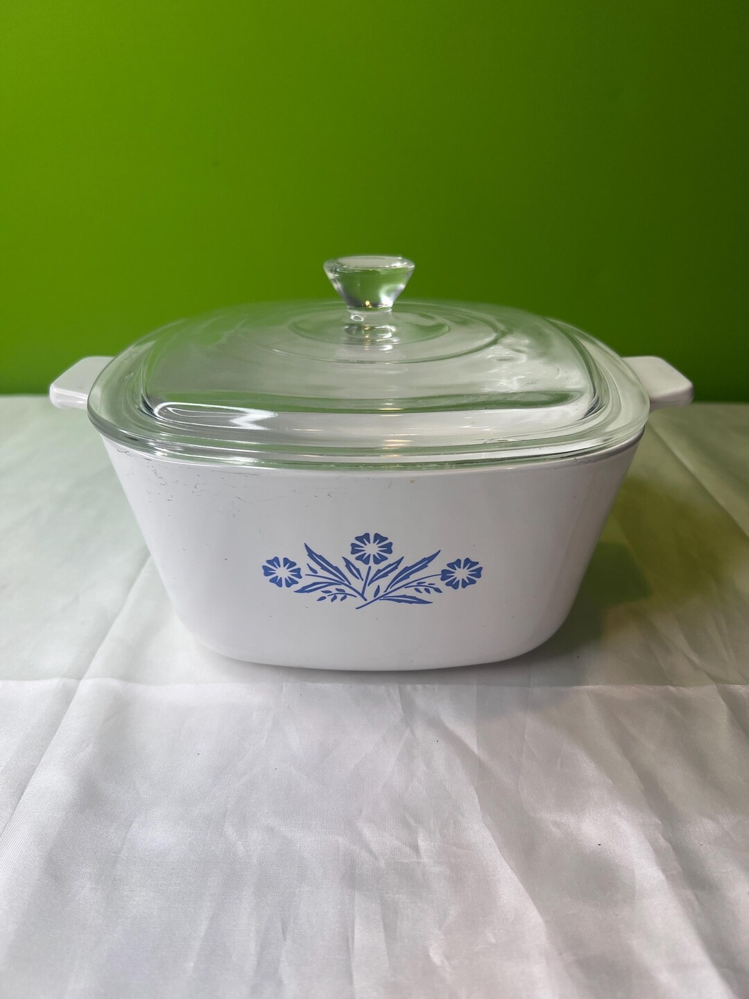 Vintage Corning Ware Blue Cornflower Casserole Dish With Pyrex Lid ~ 1 ...