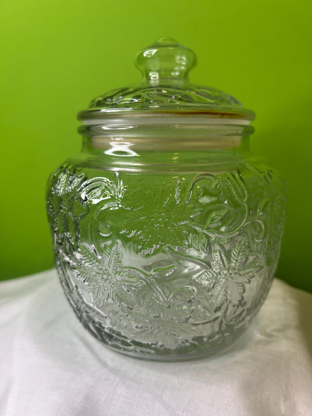 Vintage Princess House Fantasia Clear Glass Lidded Canister - Vintage ...