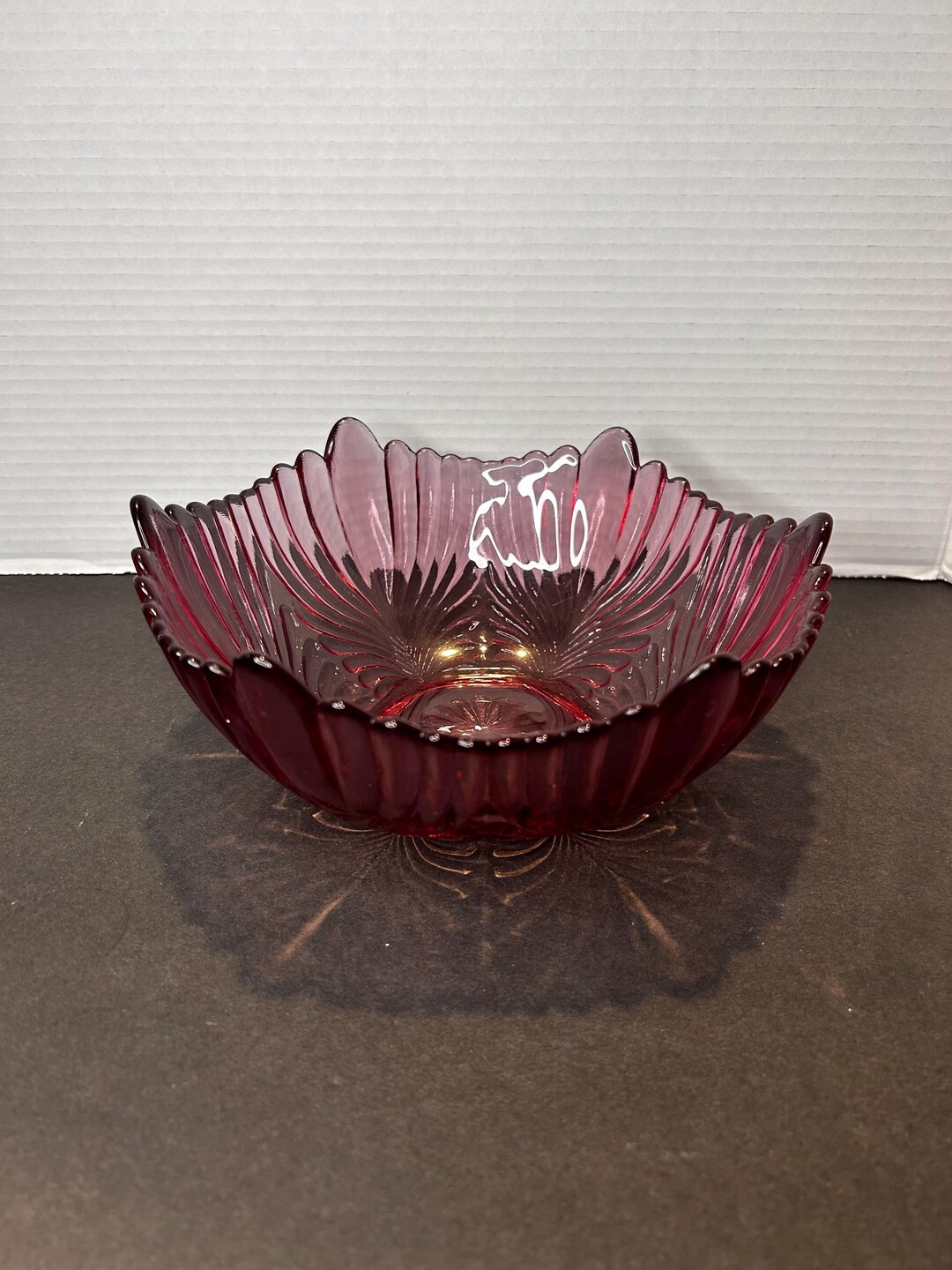 Vintage Dark Dusty Purple Fenton Art Glass 6 Pointed Approx 9" Bowl - Etsy